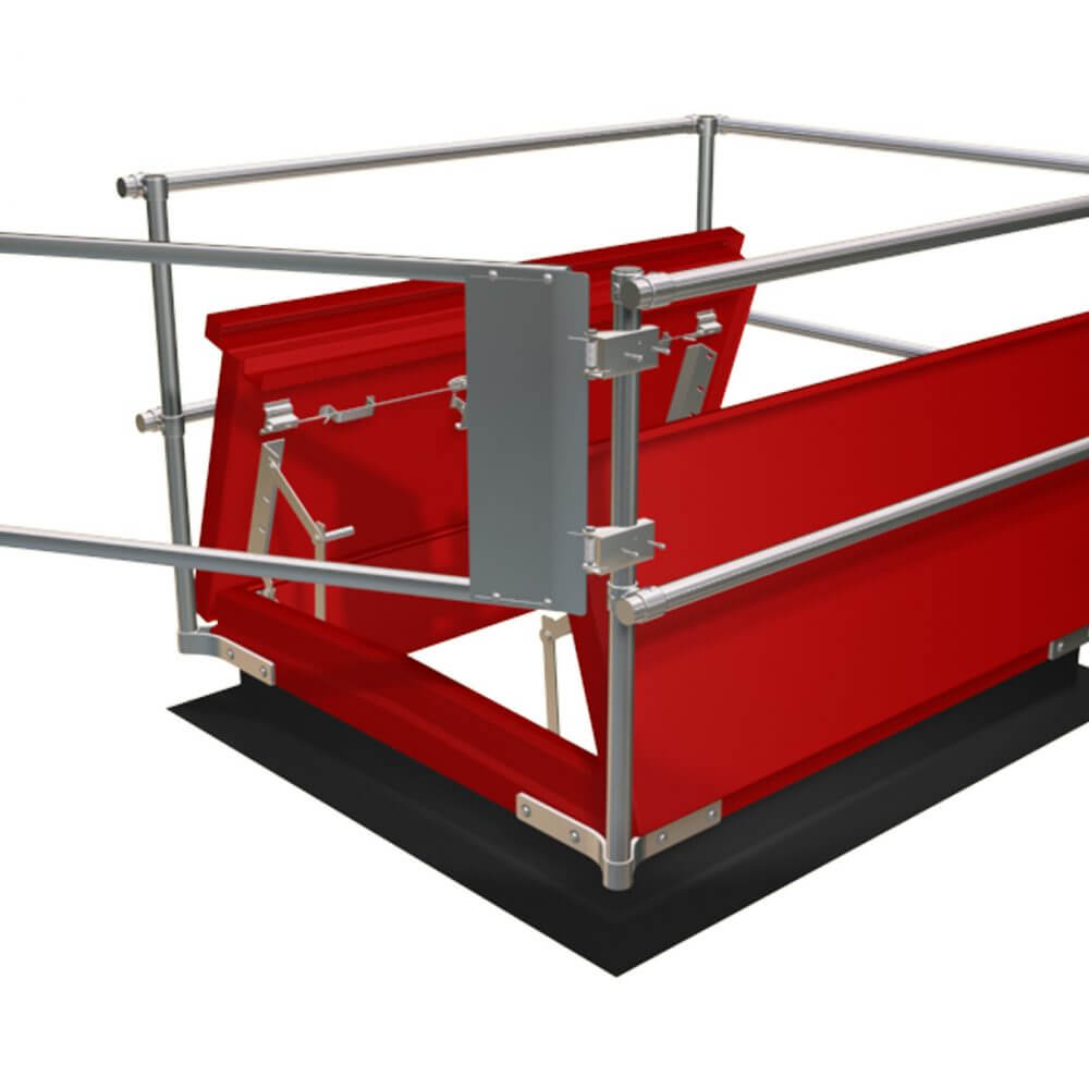 Roof Edge Railings | Rooftop Hatch Railings | Fall Protection | Line ...
