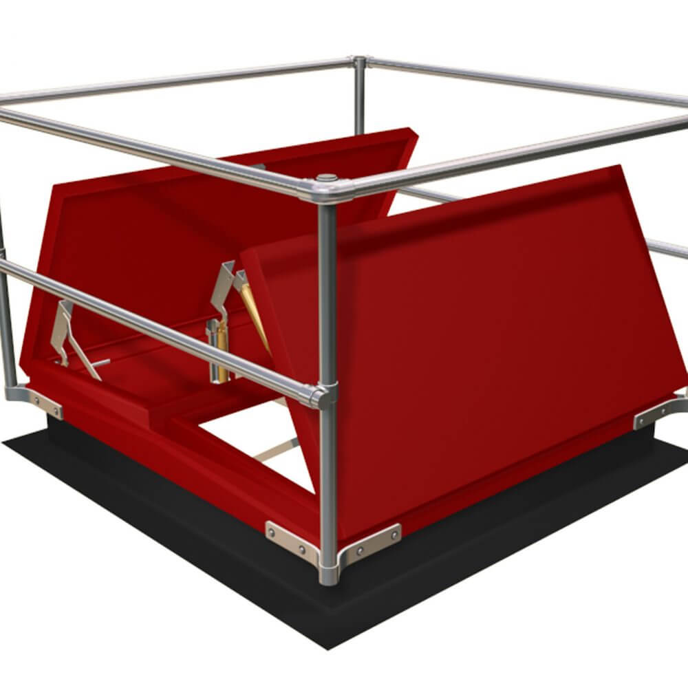 Roof Edge Railings | Rooftop Hatch Railings | Fall Protection | Line ...