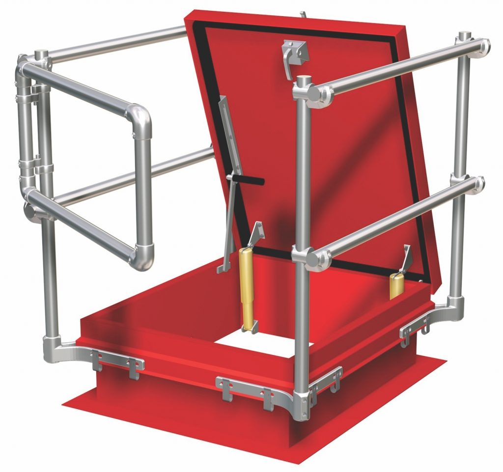 Roof Edge Railings | Rooftop Hatch Railings | Fall Protection | Line ...
